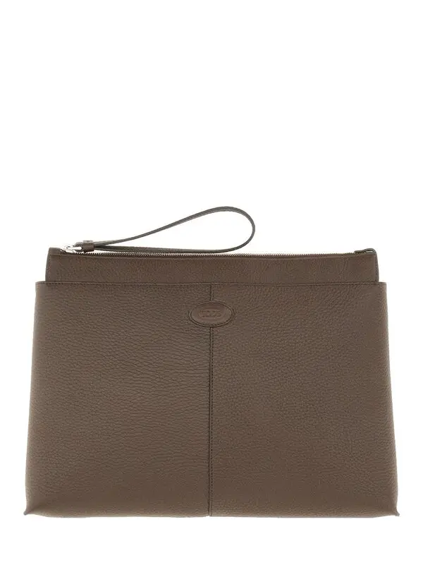 TOD'S Medium Document Holder - Brown