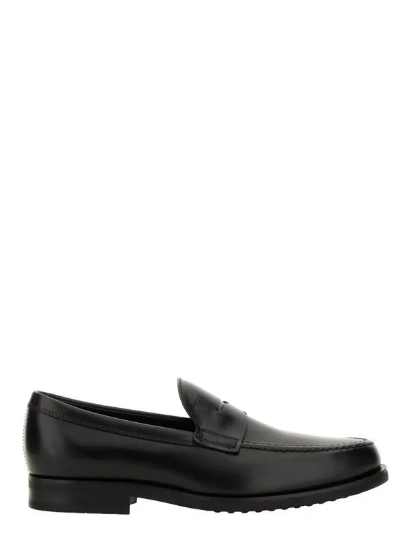 TOD'S Leather Loafer - Black