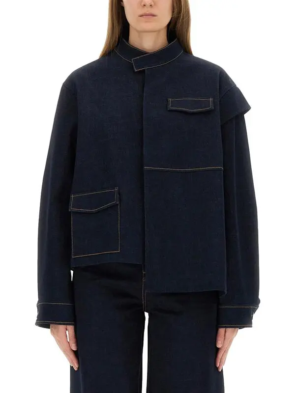 ZONA20 MILANO Oversized Amber Jacket - Blue