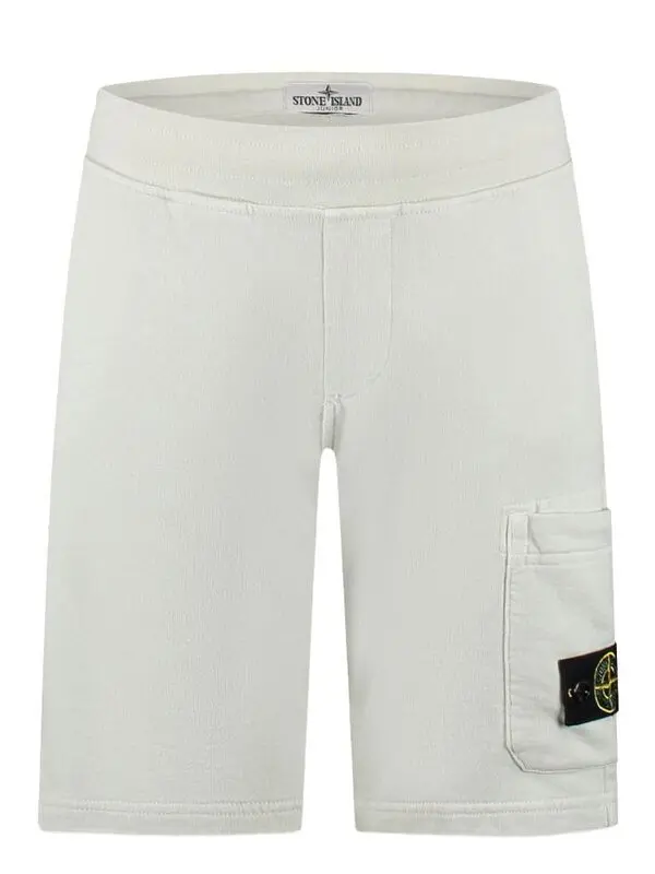 Stone Island Cotton Sweatshirt Shorts - White