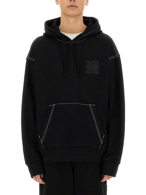 Givenchy Hooded Cotton Sweatshirt - Black