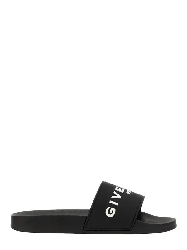 Givenchy Logo Slide Sandal - Black