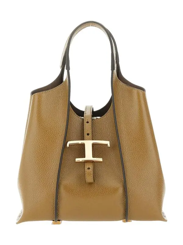 TOD'S T Timeless Mini Shopping Bag - Buff