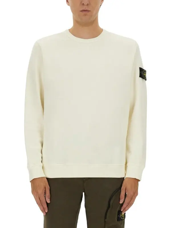 Stone Island Organic Cotton Sweatshirt - Ivory
