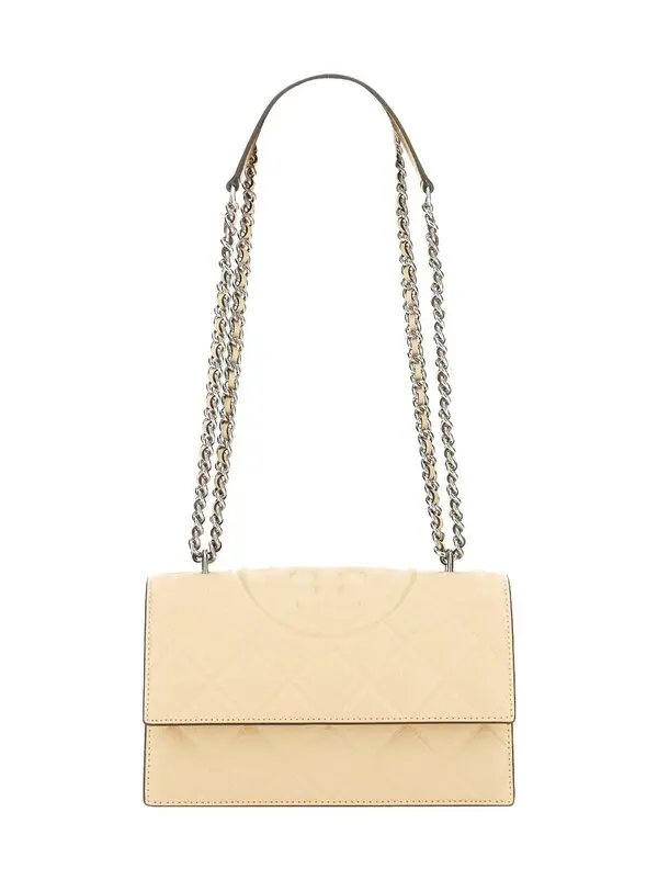 Tory Burch Small Fleming Shoulder Bag - Beige