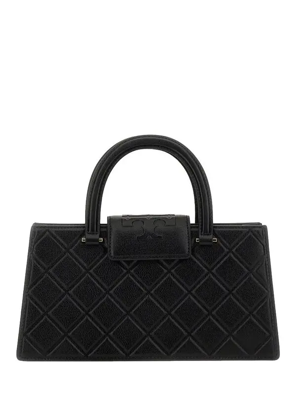 Tory Burch Leather Handheld Bag - Black