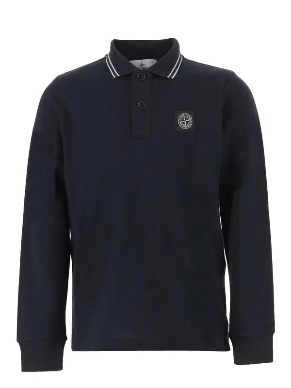 Stone Island Polo With Logo - Blue
