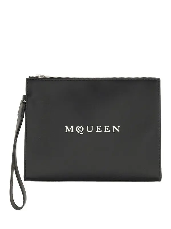 Alexander McQueen Alexander Mc Queen Pouch With Logo - Black