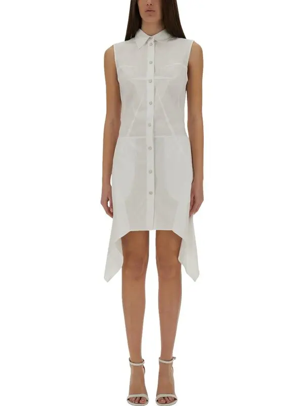 Helmut Lang Bustier Shirt Dress - White