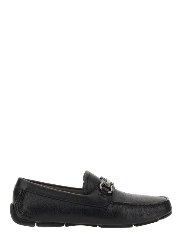 FERRAGAMO Gancini Moccasin - Black