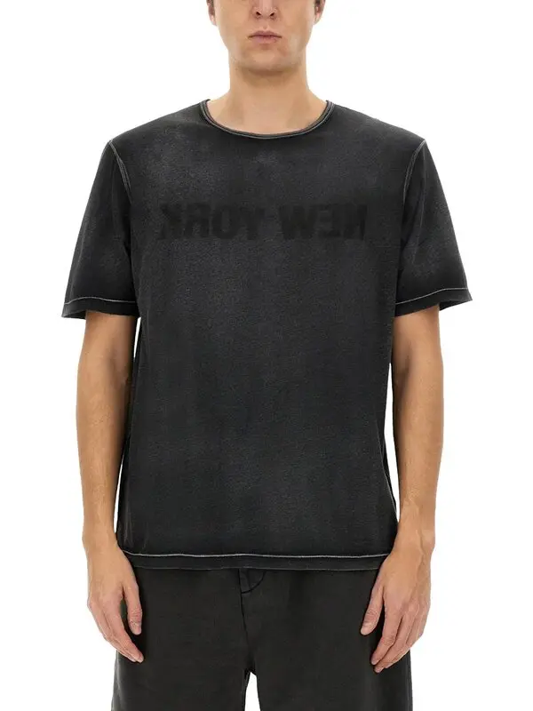 Helmut Lang Garment Dyed New York T-shirt - Black