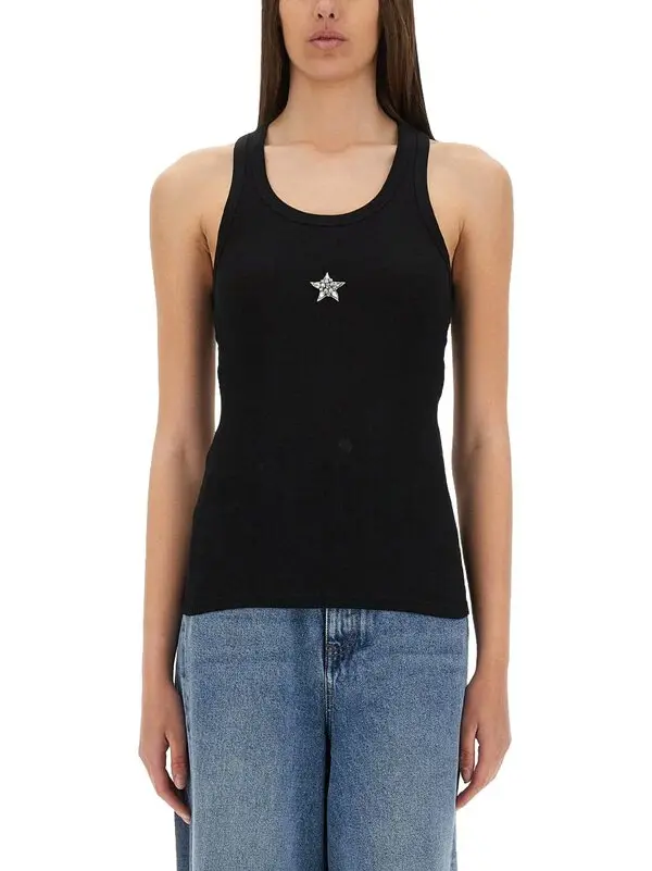 Stella McCartney Crystal Star Tank Top - Black