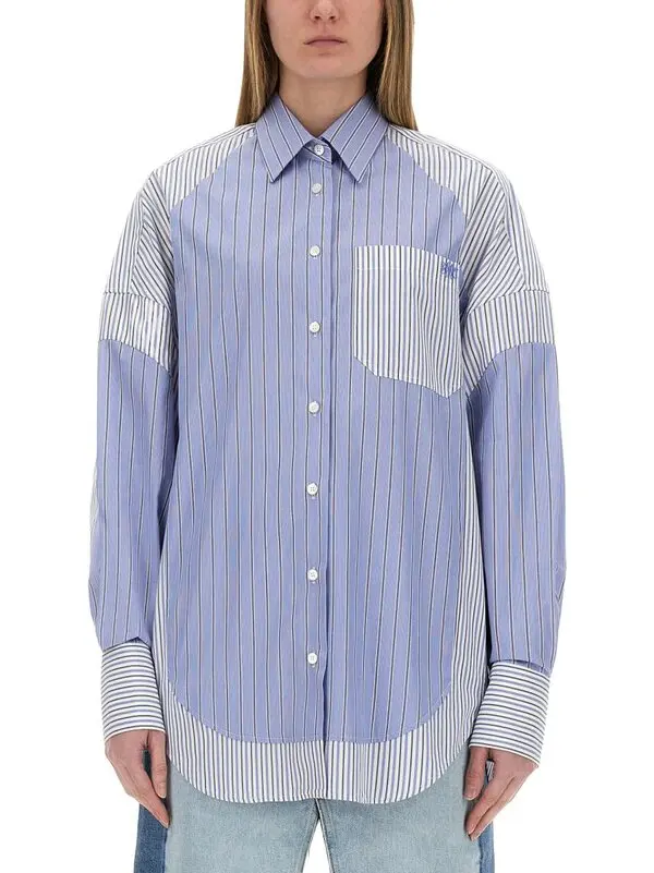Stella McCartney Mixed Stripe Shirt - Baby Blue