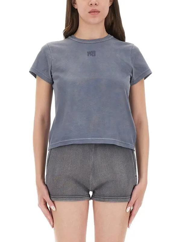 Alexander Wang Essential Shrunk T-shirt - Blue