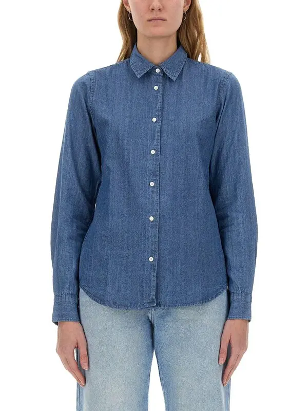 Aspesi Button Down Shirt - Denim