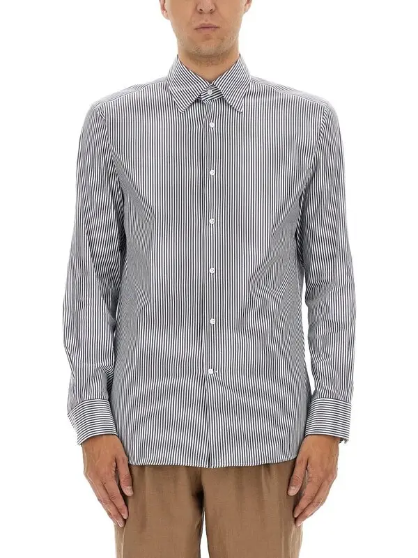 Hugo Boss Striped Shirt - Blue
