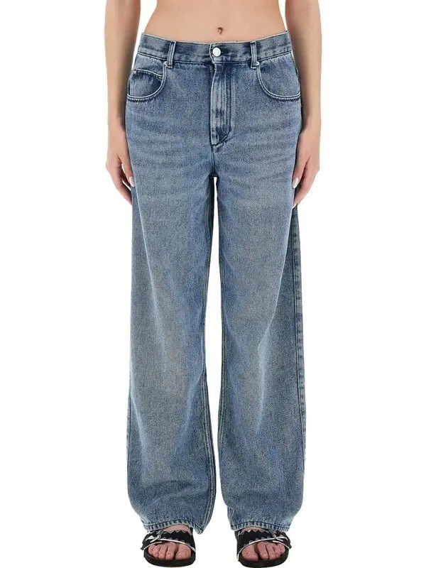 Isabel Marant Jenny Wide Leg Jeans - Denim