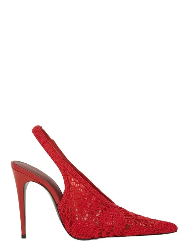 Magda Butrym Crochet Slingback - Red