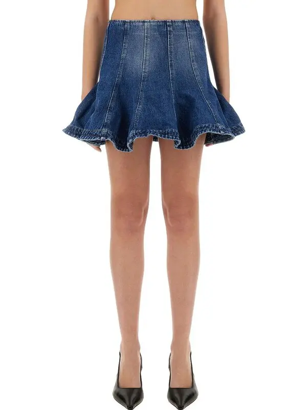 MSGM Cotton Skirt - Denim