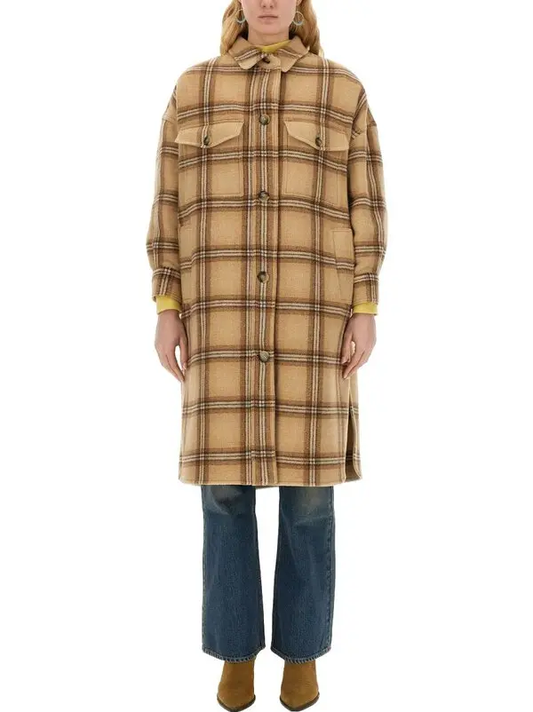 Isabel Marant Fontizia Oversized Coat - Beige