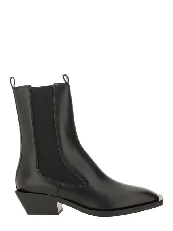 AeydĒ Leather Ankle Boots - Black