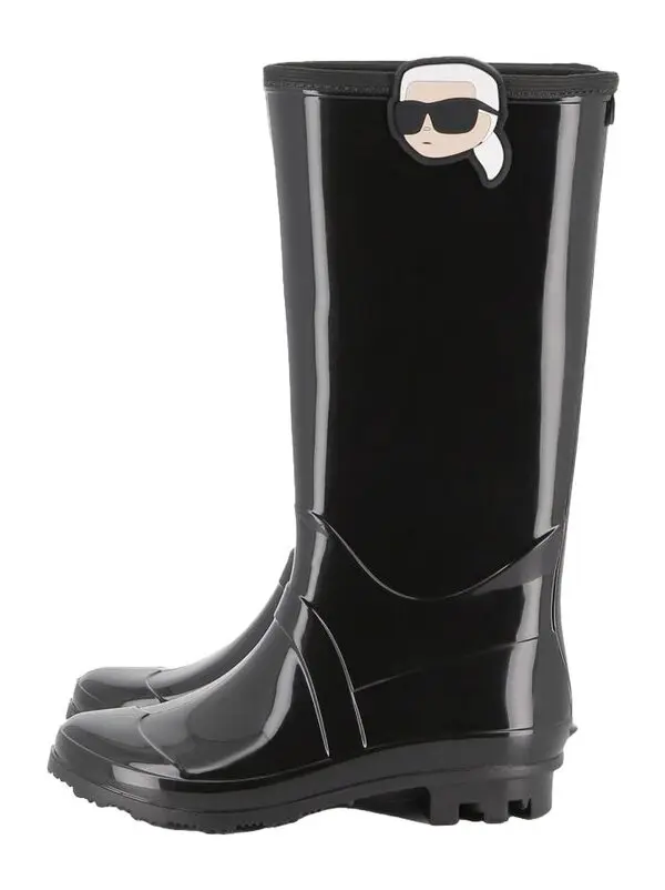 Karl Lagerfeld Rain Boot With Logo - Black