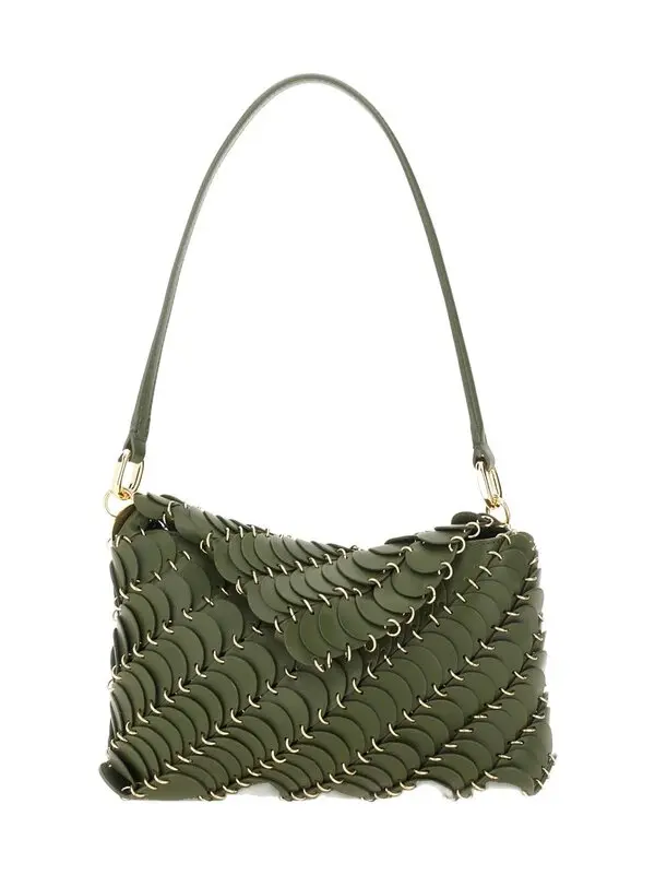 Rabanne Leather Shoulder Bag - Green