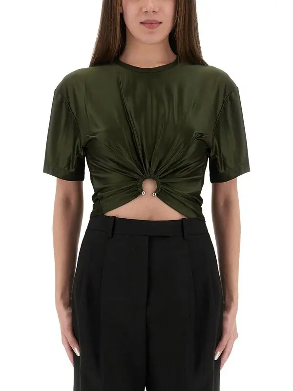 Rabanne Cropped T-shirt - Green