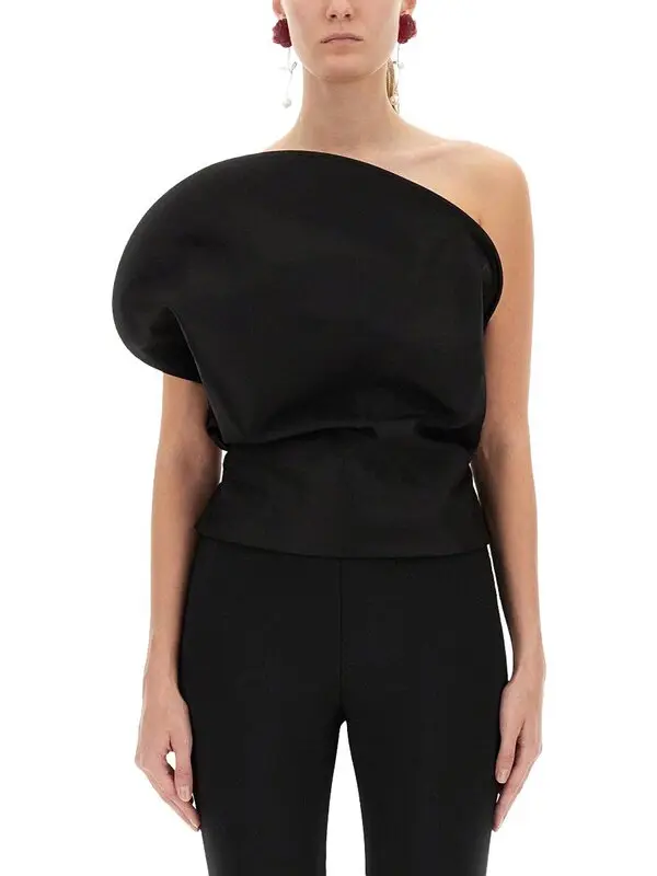Magda Butrym Sculptural Bustier Top - Black