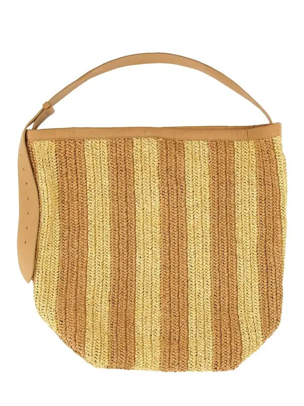 ALYSI Straw Bag - Beige