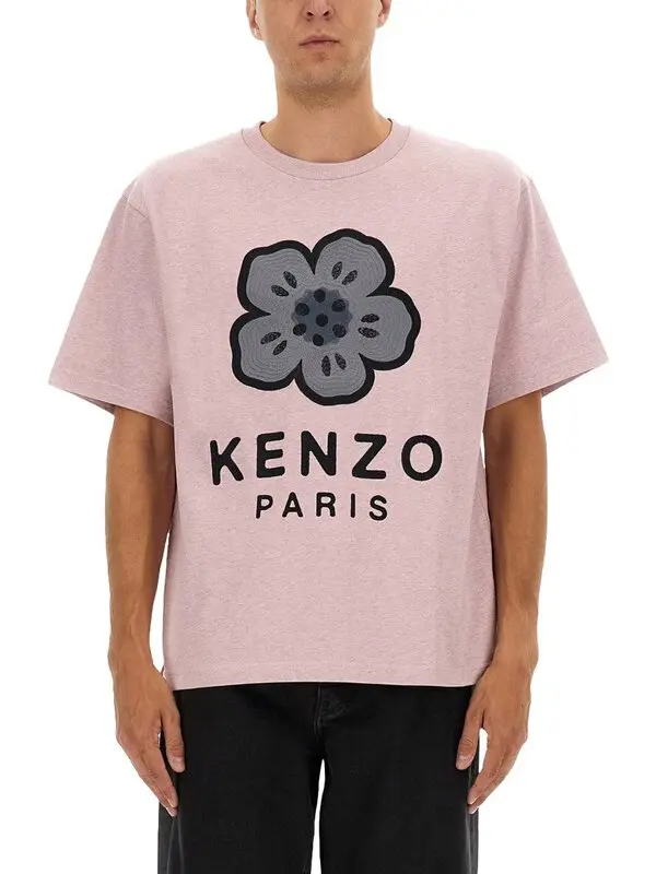 Kenzo Oversized T-shirt With Embroidery - Pink