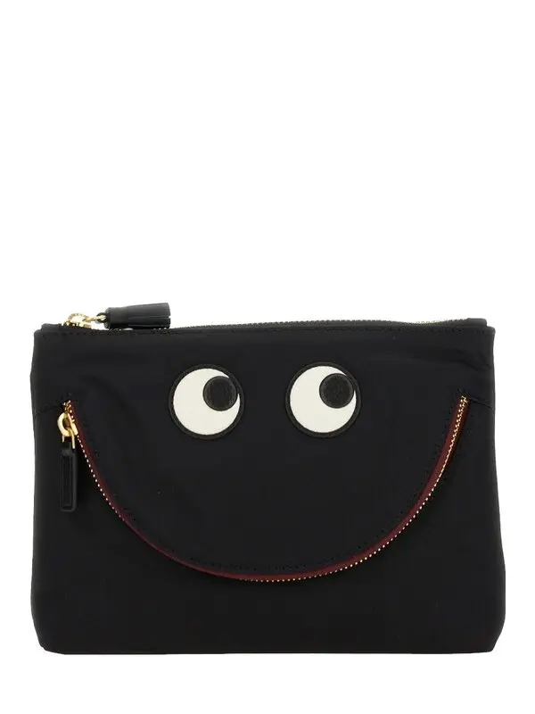 ANYA HINDMARCH Happy Eyes Pouch - Black