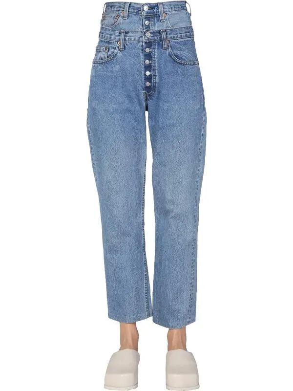 1/OFF Remade Levi's Double Waist Jeans - Denim