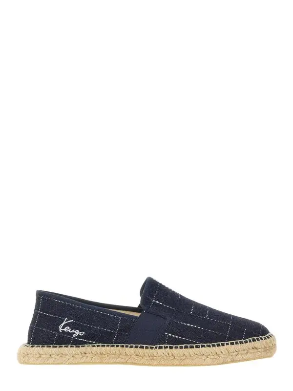 Kenzo Espadrille With Logo Embroidery - Denim