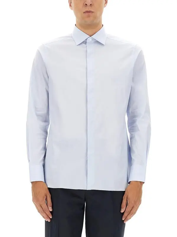 Zegna Cotton Shirt - Azure