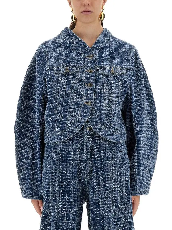 ROTATE BY BIRGER CHRISTENSEN Round Sleeve Jacket - Blue