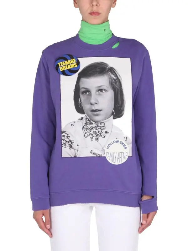 Raf Simons Crewneck Sweatshirt - Purple
