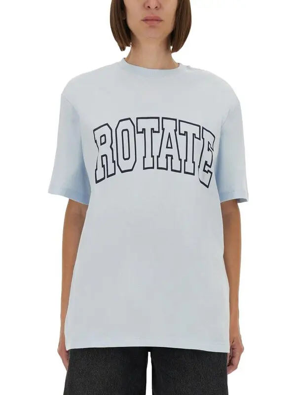 ROTATE BY BIRGER CHRISTENSEN Jersey T-shirt - Baby Blue