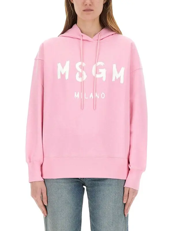MSGM Sweatshirt With Logo - Pink