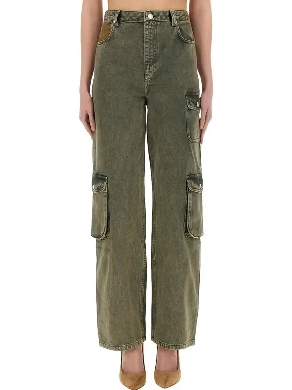 Moschino Wide Fit Cargo Jeans - Military Green