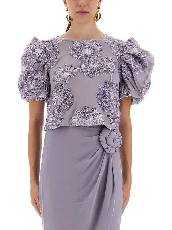 ROTATE BY BIRGER CHRISTENSEN 3d Mesh Top - Lilac