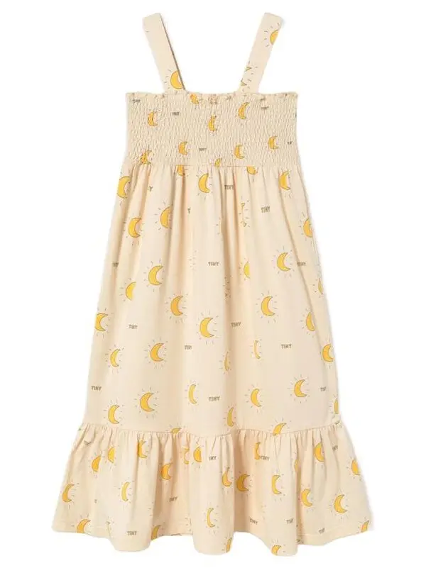 TINYCOTTONS Printed Organic Cotton Dress - Beige
