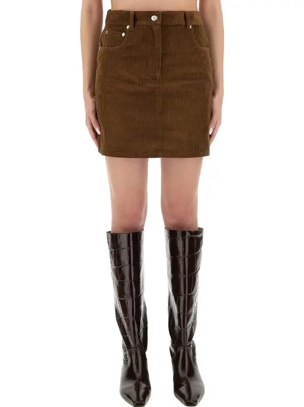 Moschino Corduroy Mini Skirt - Brown