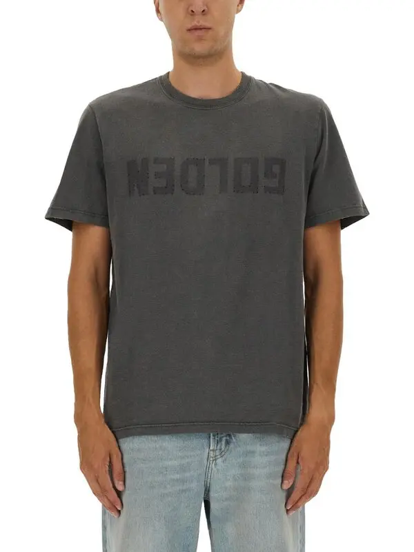 GOLDEN GOOSE Cotton T-shirt - Charcoal