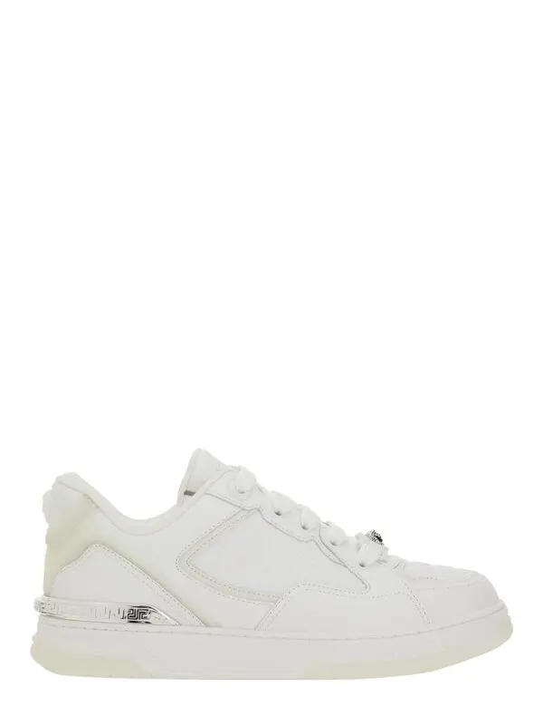Versace Sneaker With Greek Detailing - White
