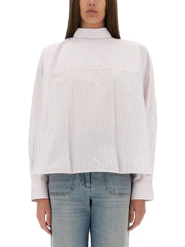 Victoria Beckham Blouse With Knotted Collar - Pink