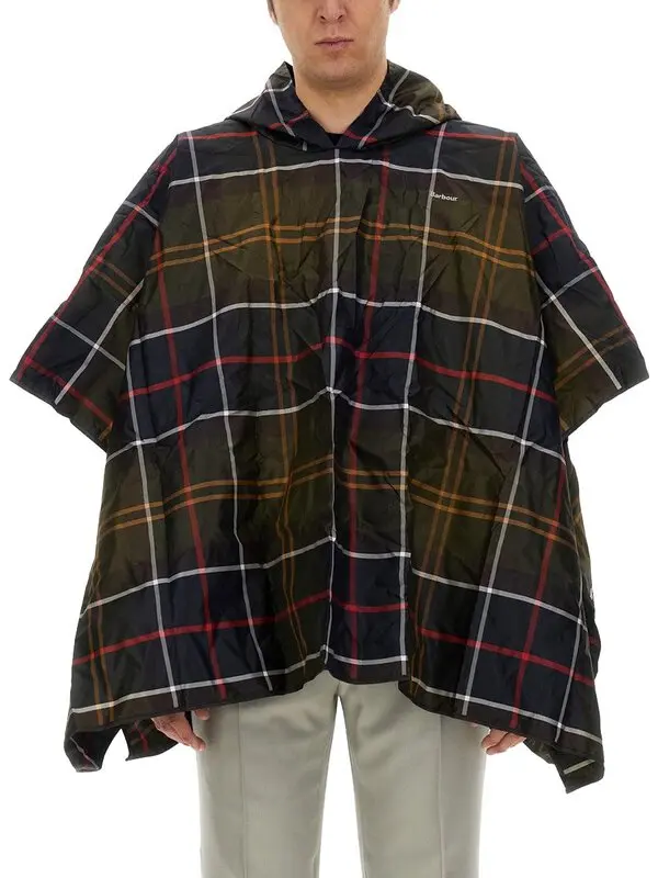 Barbour Poncho With Tartan Pattern - Multicolour
