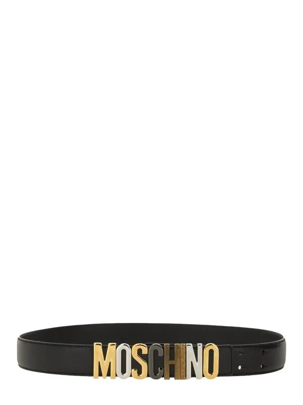 Moschino Belt With Logo - Black