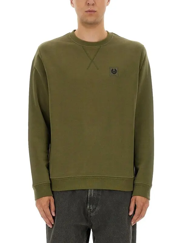 Belstaff Sweatshirt With Logo Patch - Green