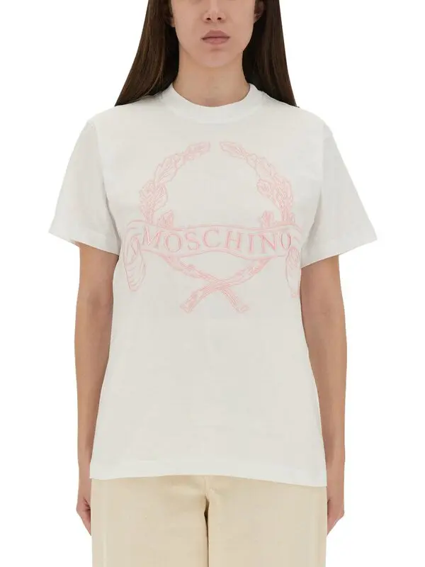 Moschino T-shirt With Embroidery - White